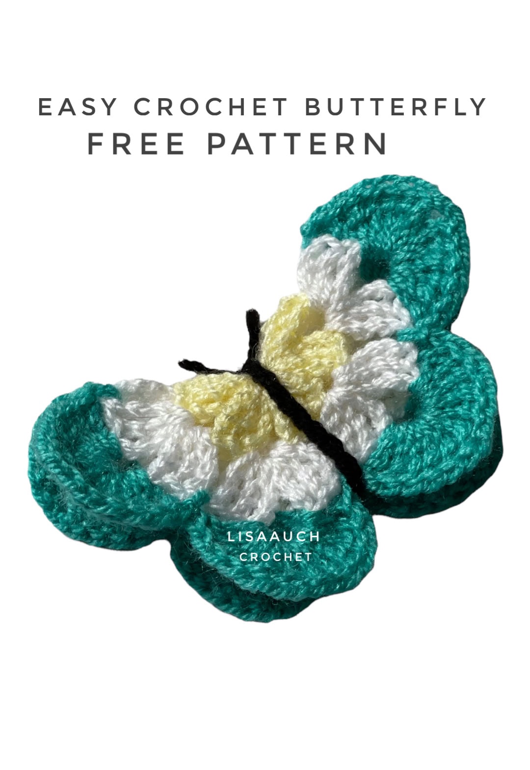 Crochet Butterfly Applique FREE Crochet Pattern | FREE Crochet Patterns ...